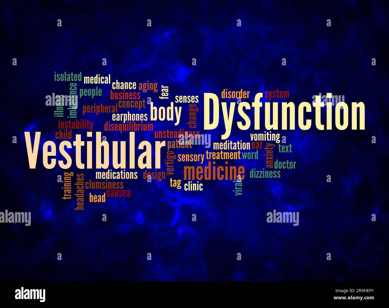 Word Cloud with VESTIBULAR DYSFUNCTION concept create with text only ...