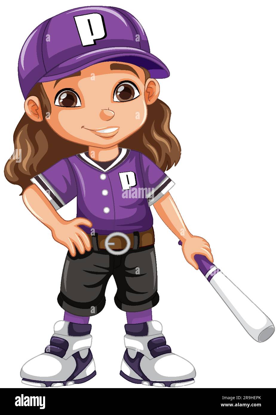 Baseball player cartoon character illustration Stock Vector Image & Art ...
