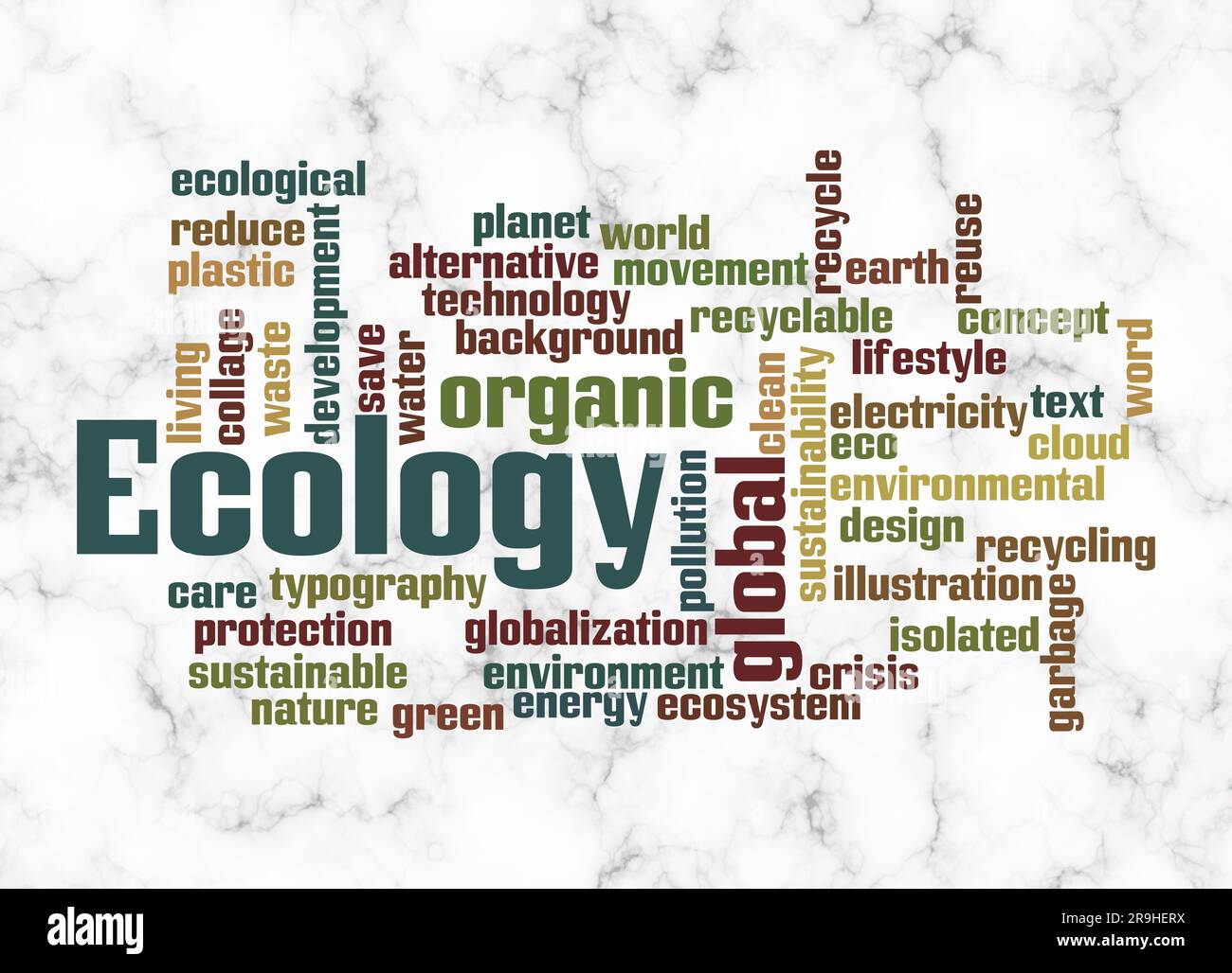 Word Cloud with ECOLOGY concept create with text only Stock Photo - Alamy