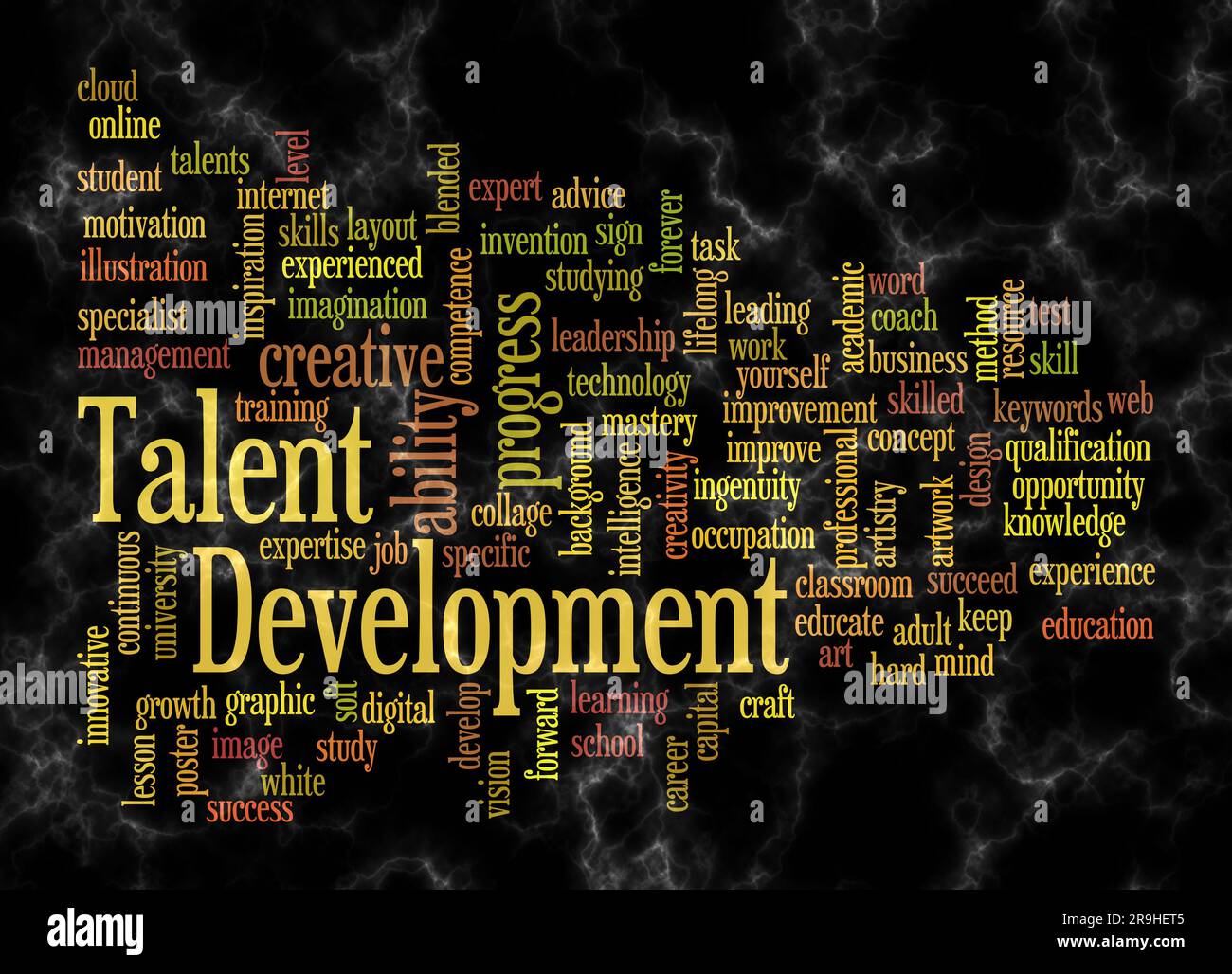 Word Cloud with TALENT DEVELOPMENT concept create with text only Stock ...