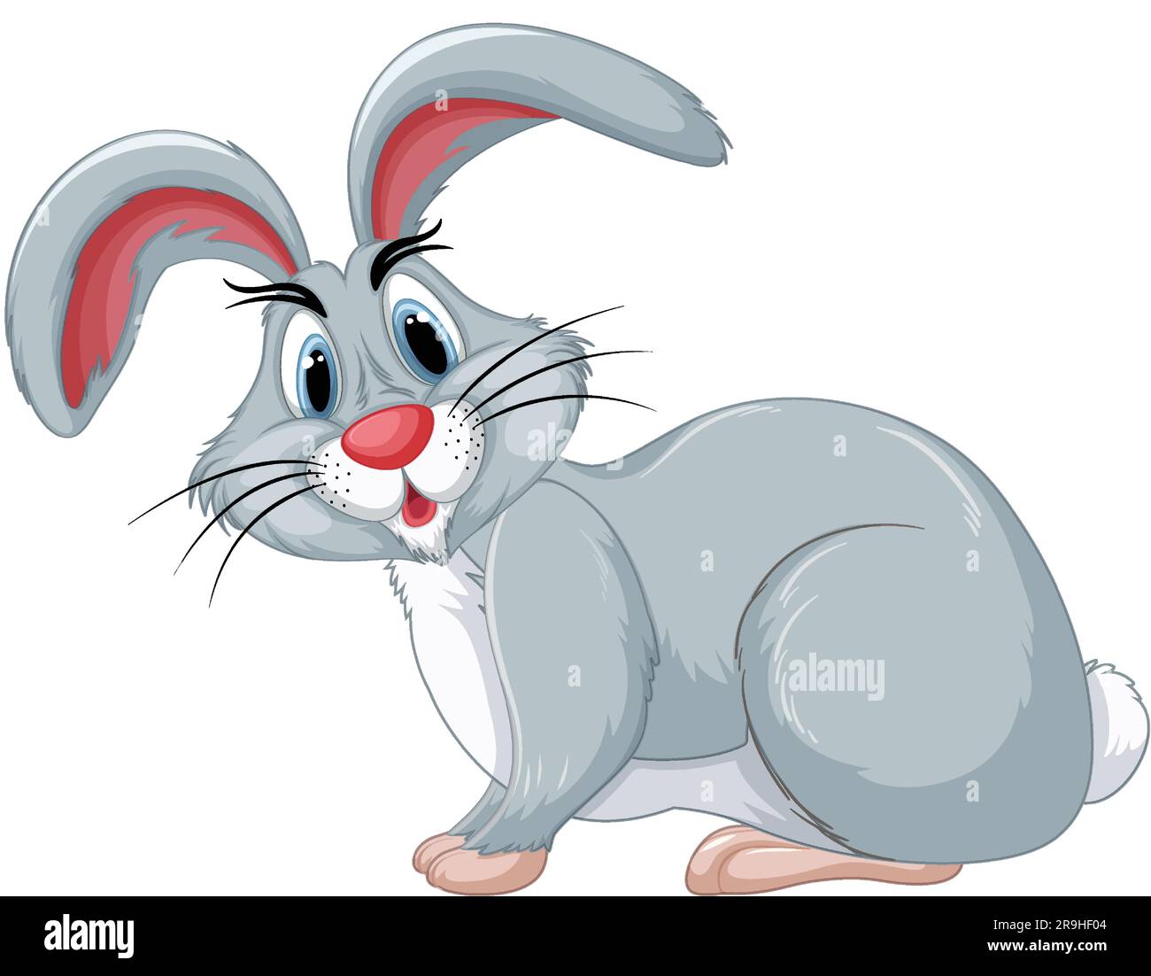 Adorable Rabbit Standing Up illustration Stock Vector Image & Art - Alamy