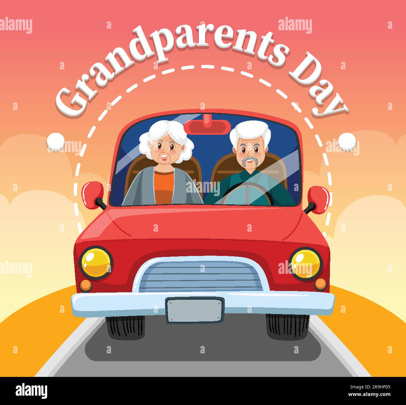 Happy grandparent day on vacation illustration Stock Vector Image & Art ...