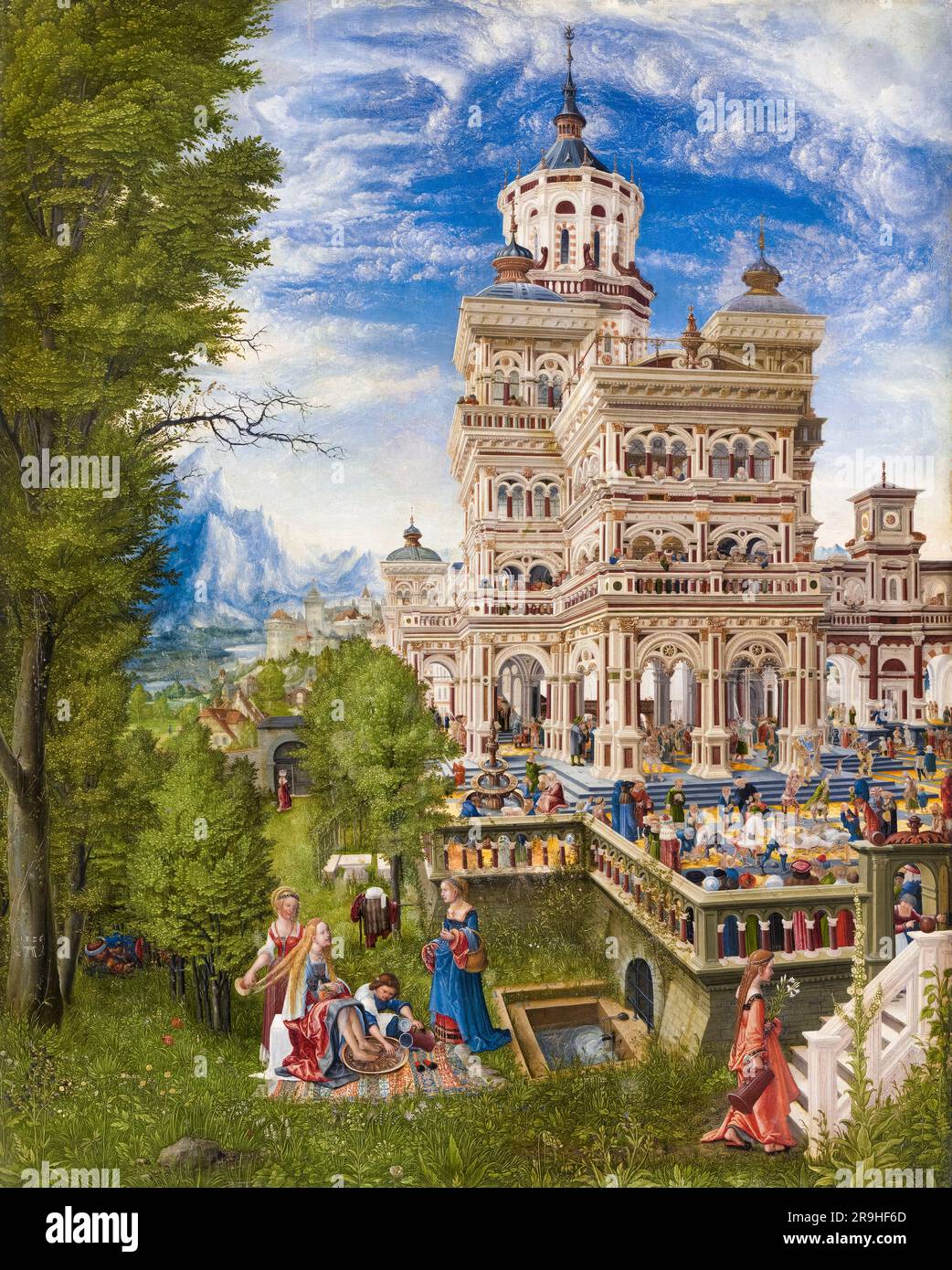 Albrecht Altdorfer, Susanna and the Elders, painting in oil on panel ...