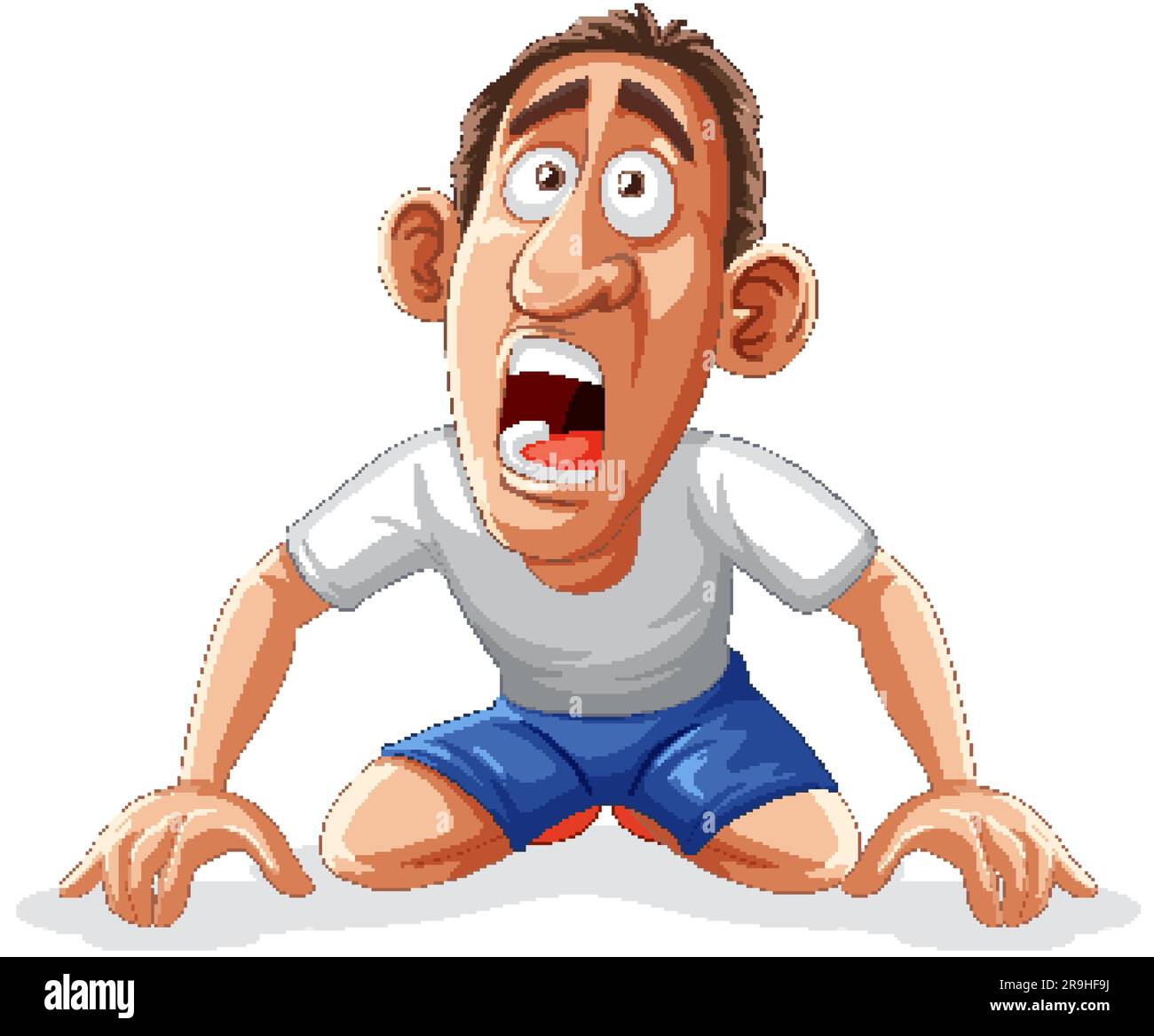 Exhausted Runner Cartoon Character illustration Stock Vector Image ...