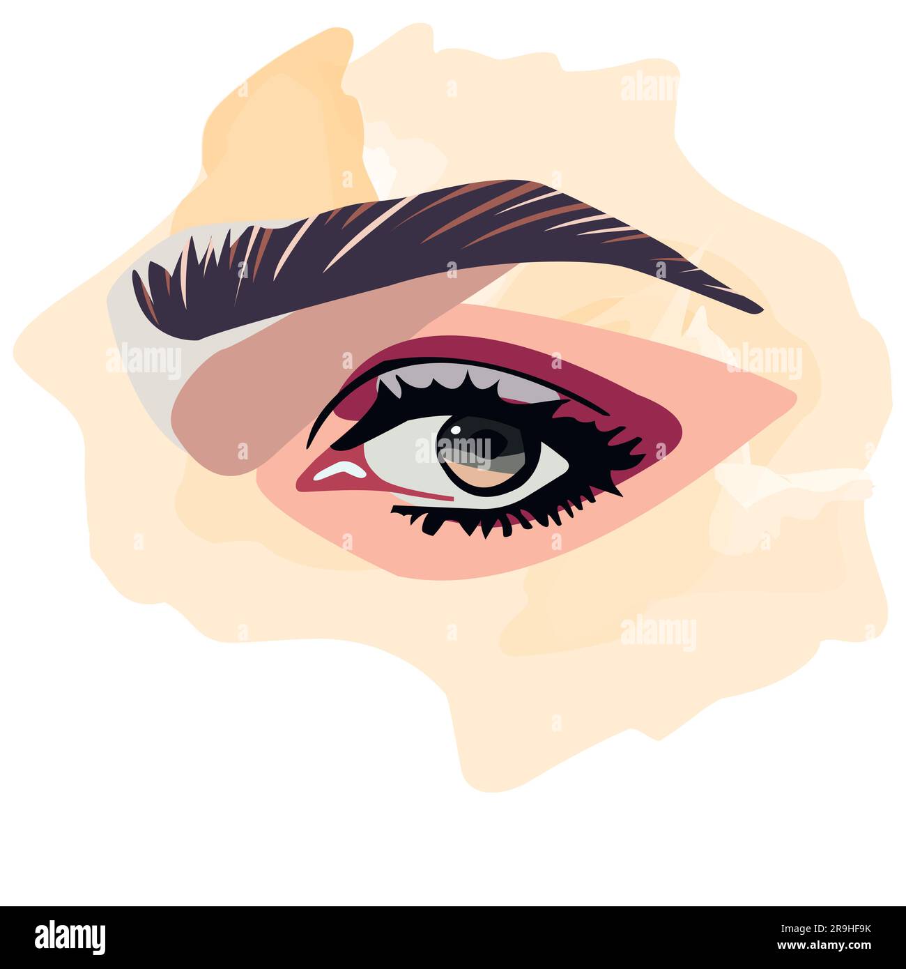 Eye drawing on a light background. Vector illustration for design Stock ...