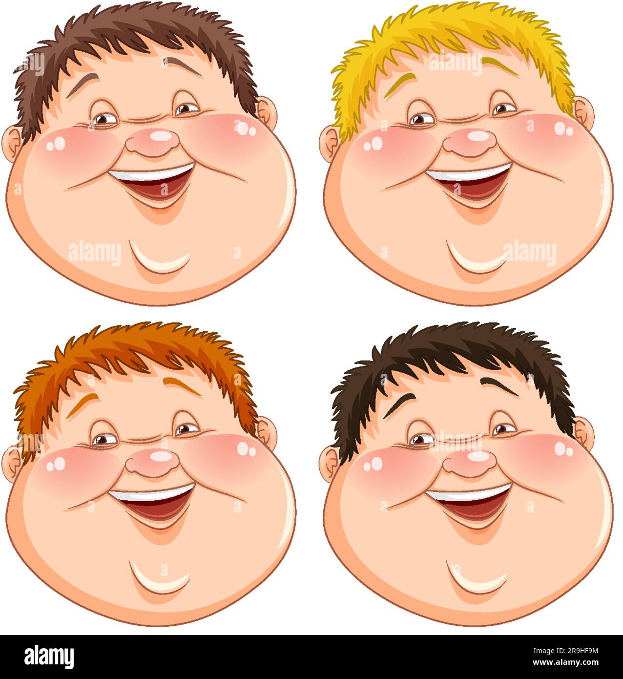 Overweight kids group Stock Vector Images - Alamy
