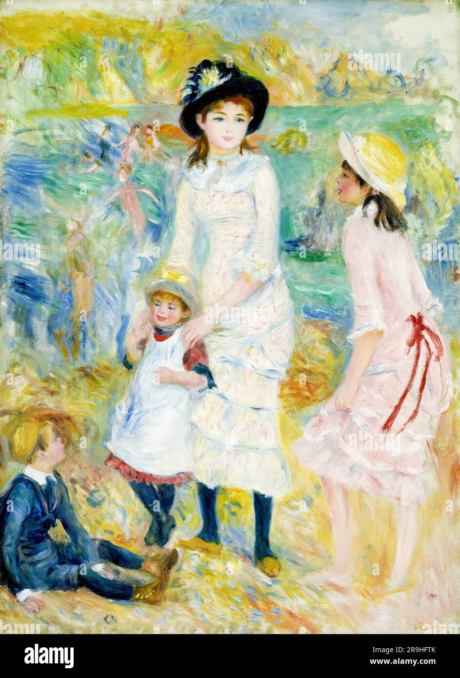 Pierre Auguste Renoir, Children on the Seashore, Guernsey, painting in ...