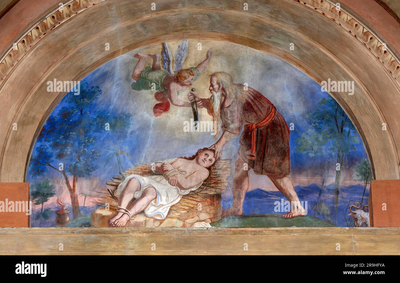 Il sacrificio di Isacco - - affresco - Angelo Inganni - 1875 - Ronco di ...