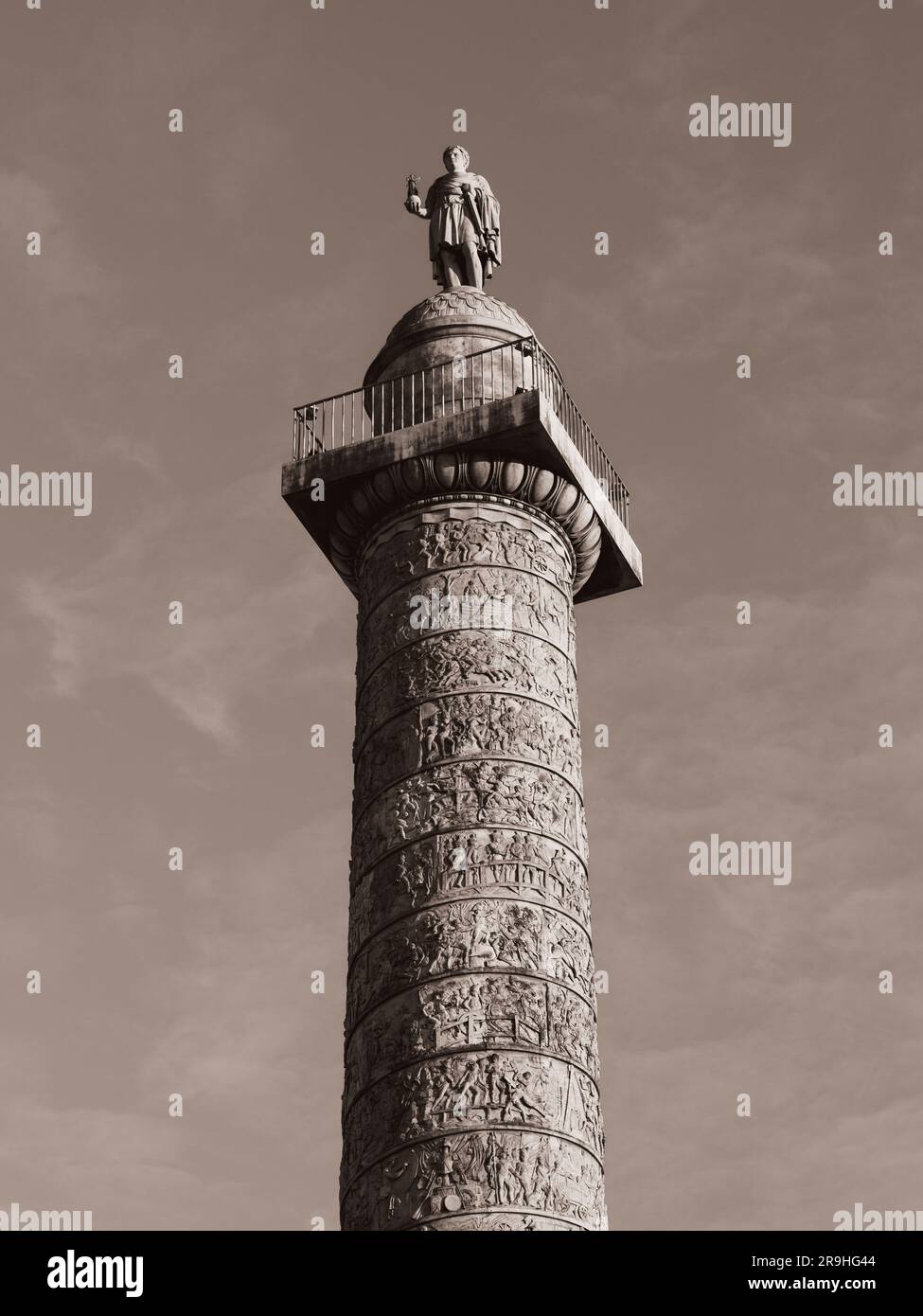 Monument to Napoleon, Colonne Vendome, Paris, France, Europe, EU Stock ...