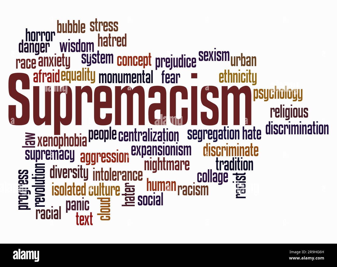 Word Cloud with SUPREMACISM concept create with text only Stock Photo ...