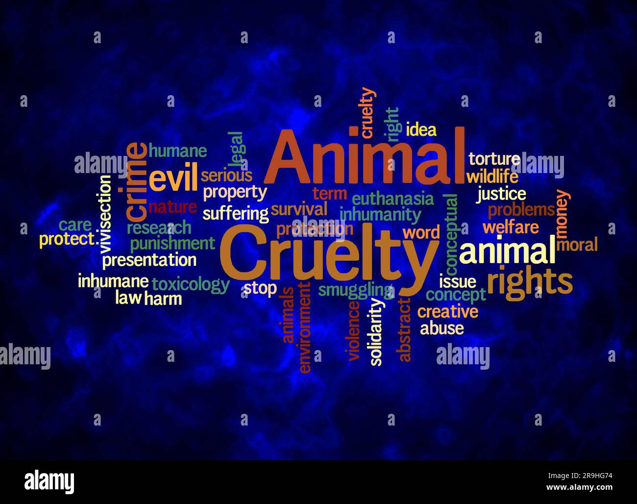 Word Cloud with ANIMAL CRUELTY concept create with text only Stock ...
