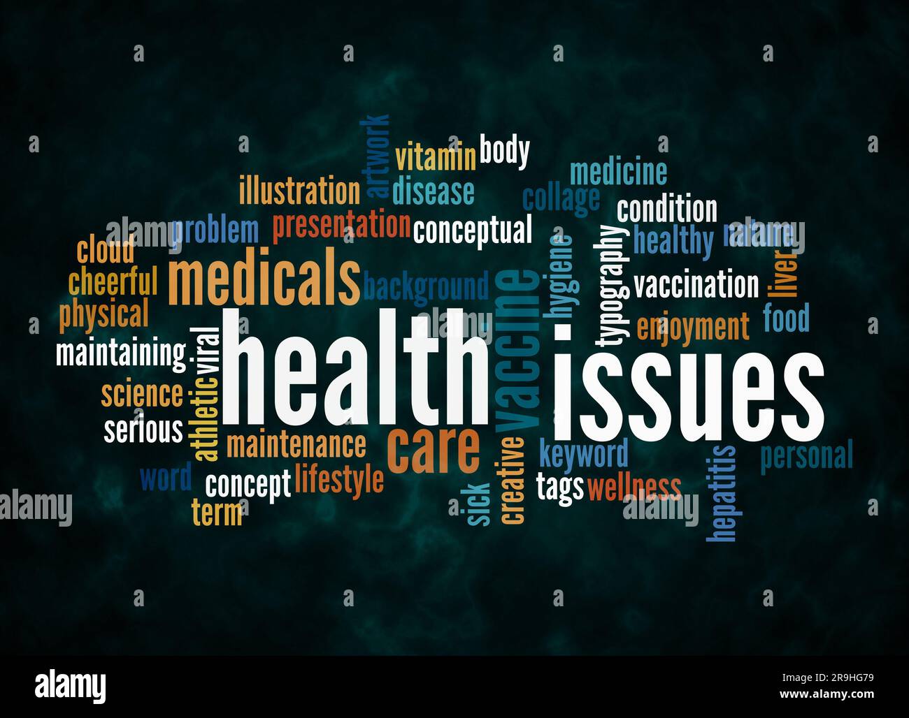 Word Cloud with health issues concept create with text only Stock Photo ...