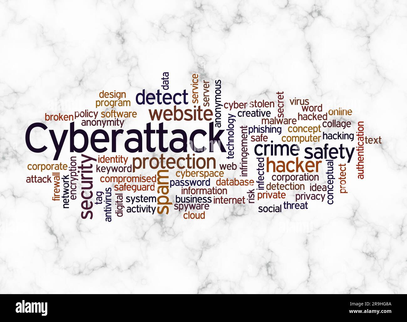Word Cloud with CYBERATTACK concept create with text only Stock Photo ...