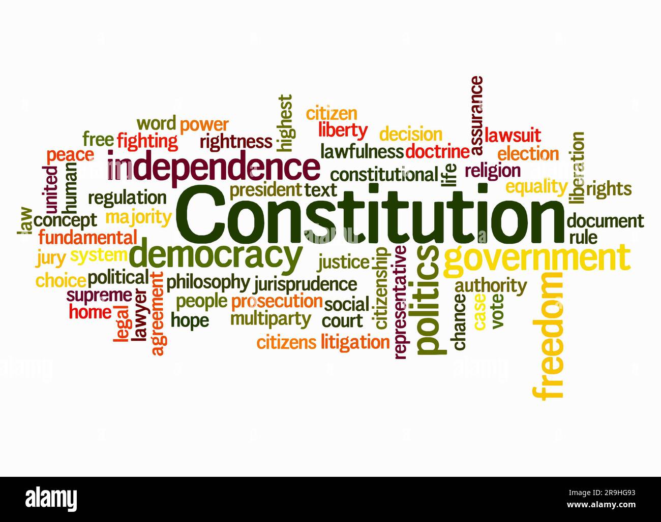Word Cloud with CONSTITUTION concept create with text only Stock Photo ...