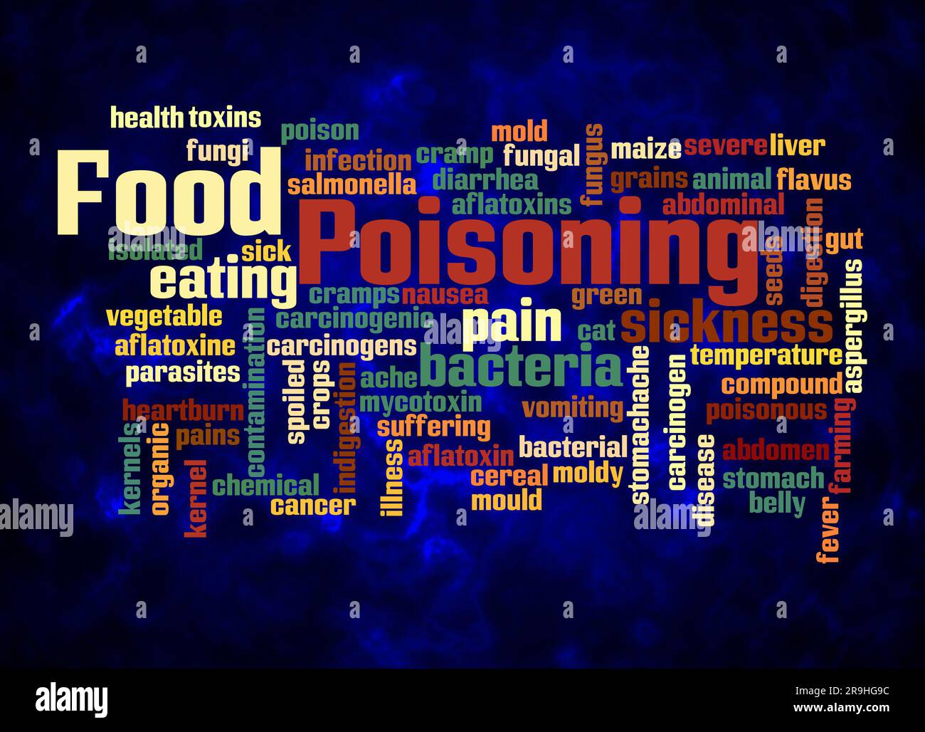 Word Cloud with FOOD POISONING concept create with text only Stock ...