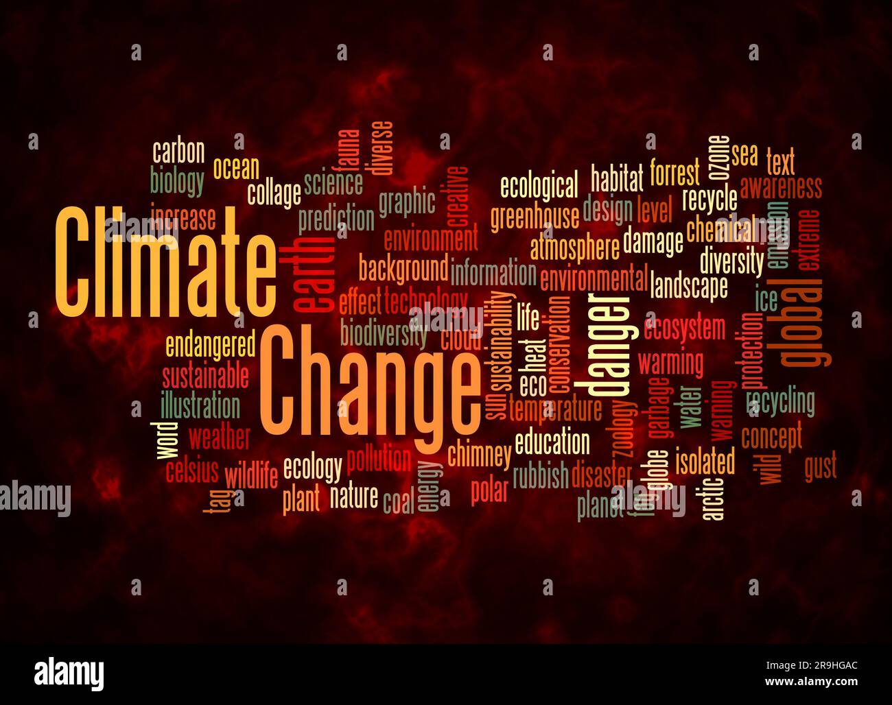 Word Cloud with CLIMATE CHANGE concept create with text only Stock ...