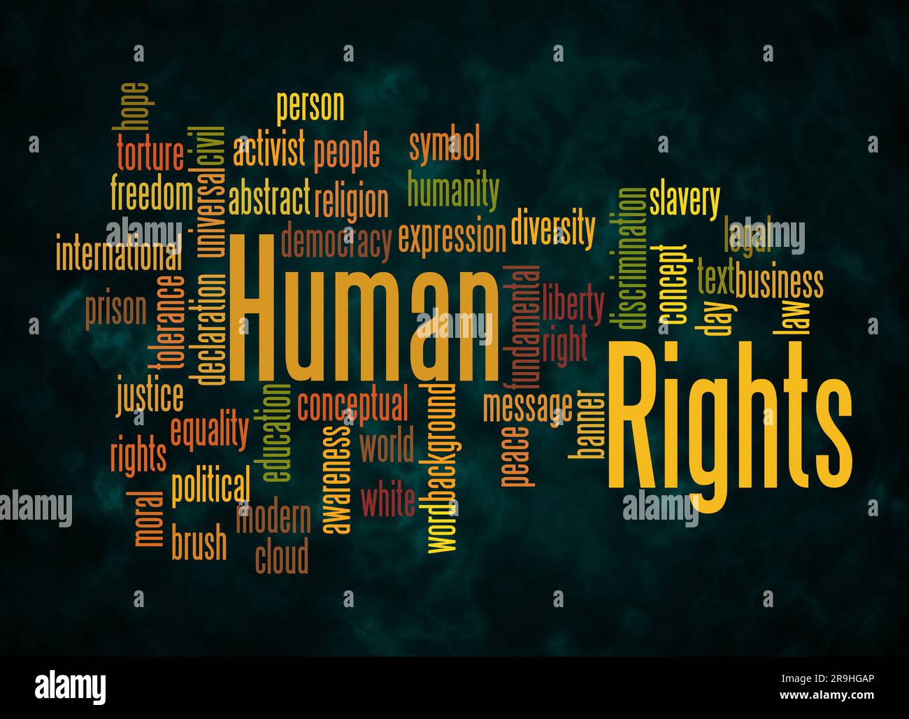 Word Cloud with HUMAN RIGHTS concept create with text only Stock Photo ...