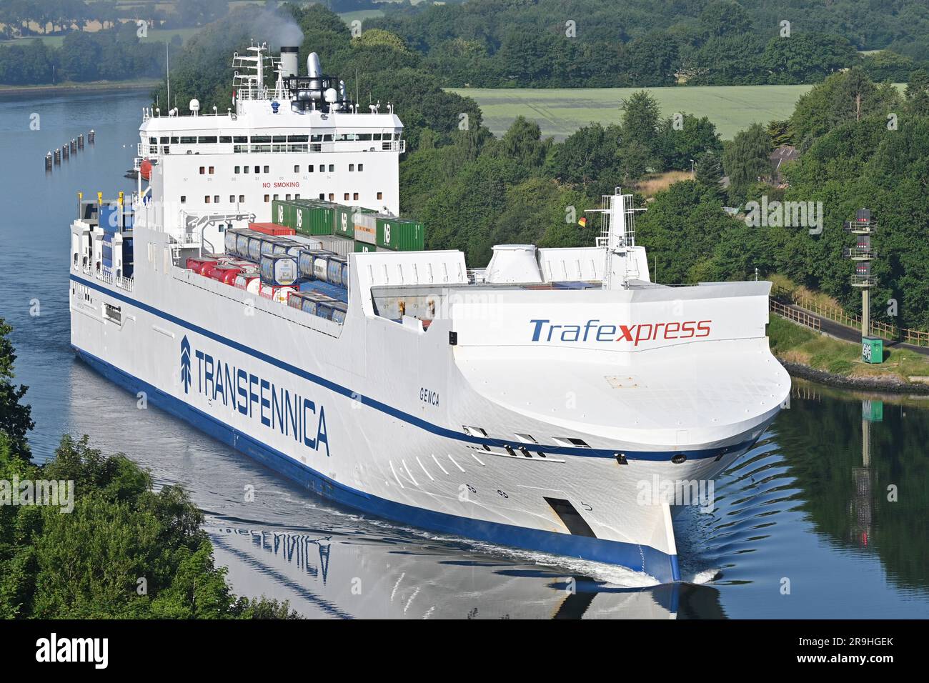 Transfennica's GENCA at the Kiel Canal Stock Photo - Alamy