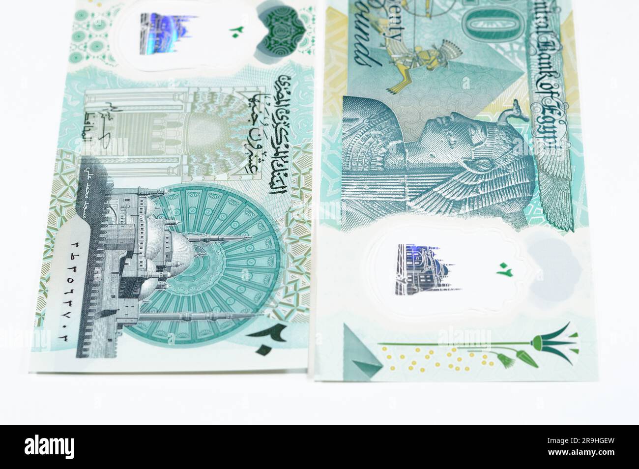 new Egyptian 20 EGP LE twenty polymer pounds cash money banknote bill ...