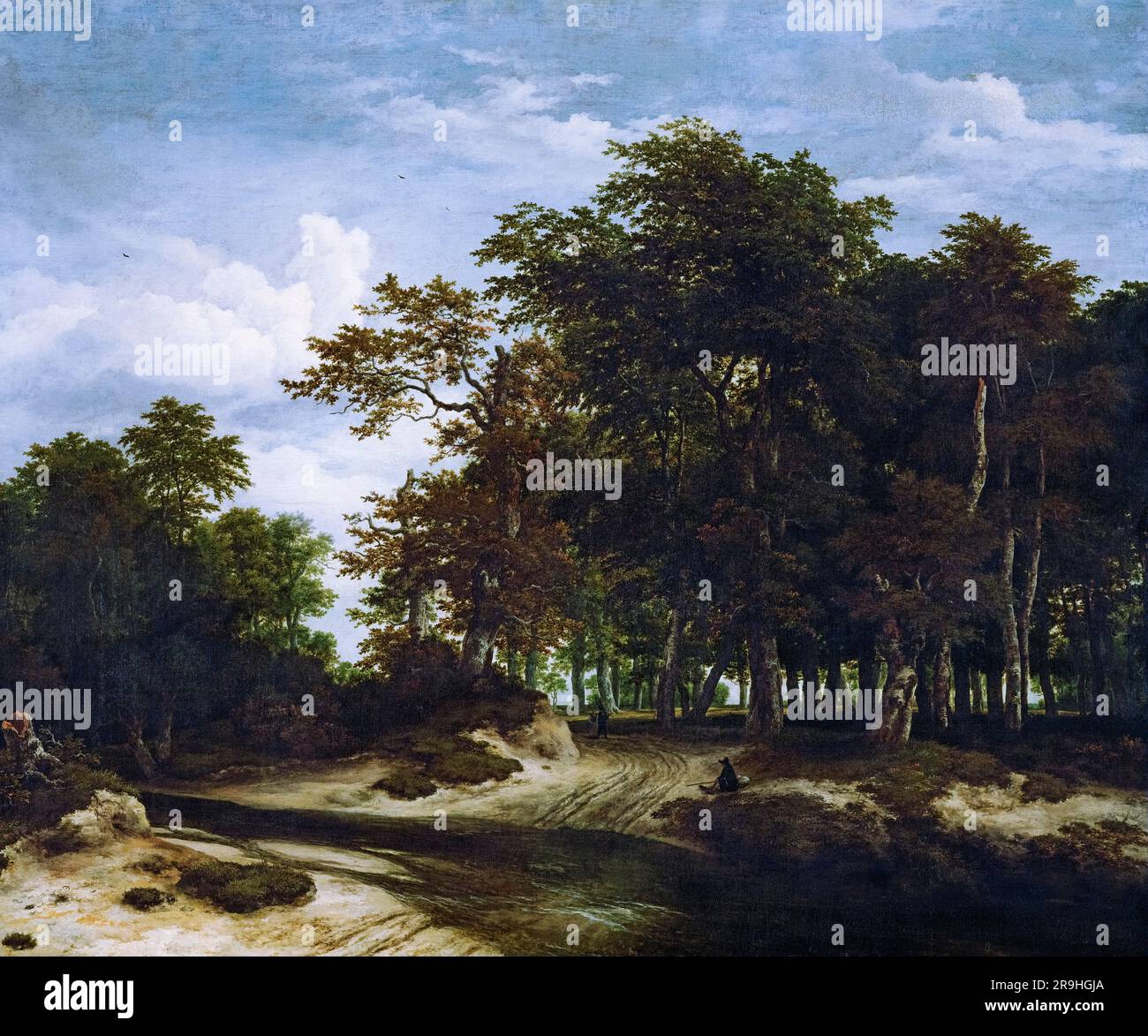 Jacob van Ruisdael, The Great Forest, landscape painting in oil on ...