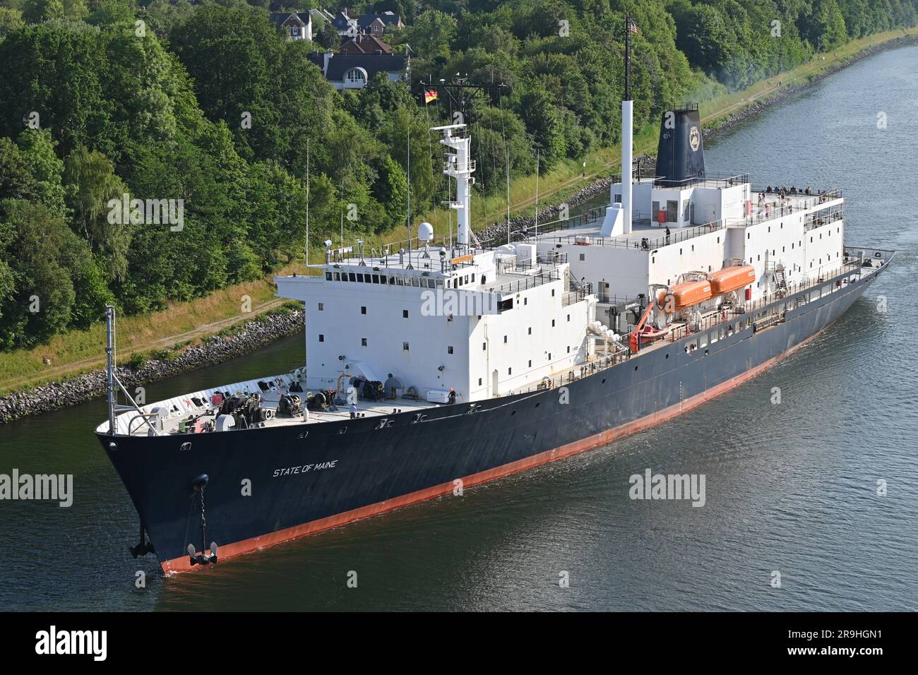 Maine Maritime Academy's Trainingship STATE OF MAINE at the Kiel Canal ...