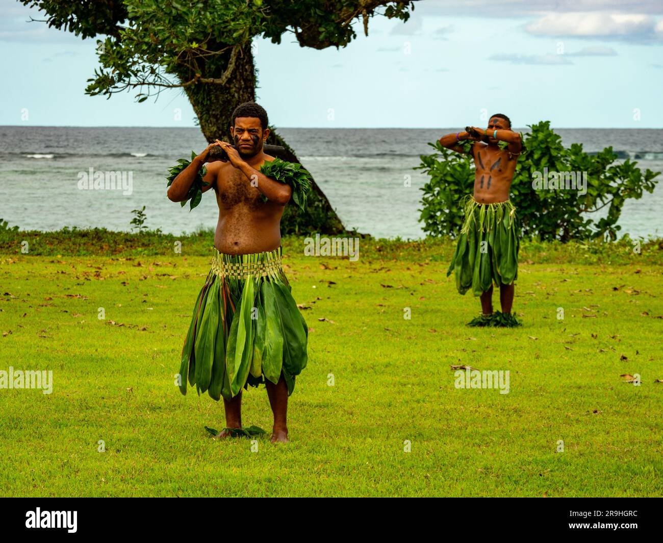 A traditional kava ceremony in the Fijian village of Waitabu, Taveuni ...