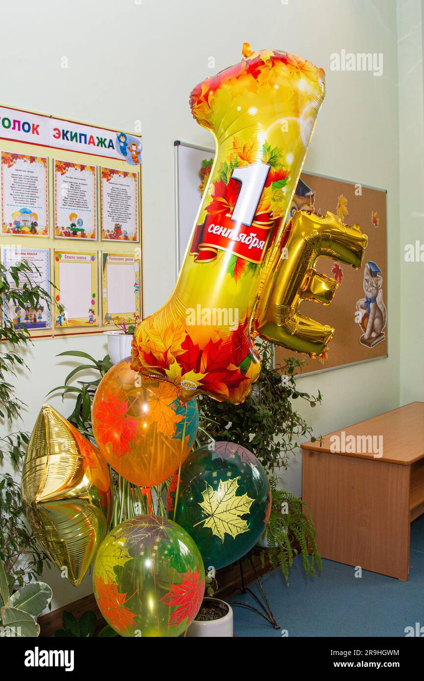 Back to school 1 September objects and elements for school Stock Photo ...