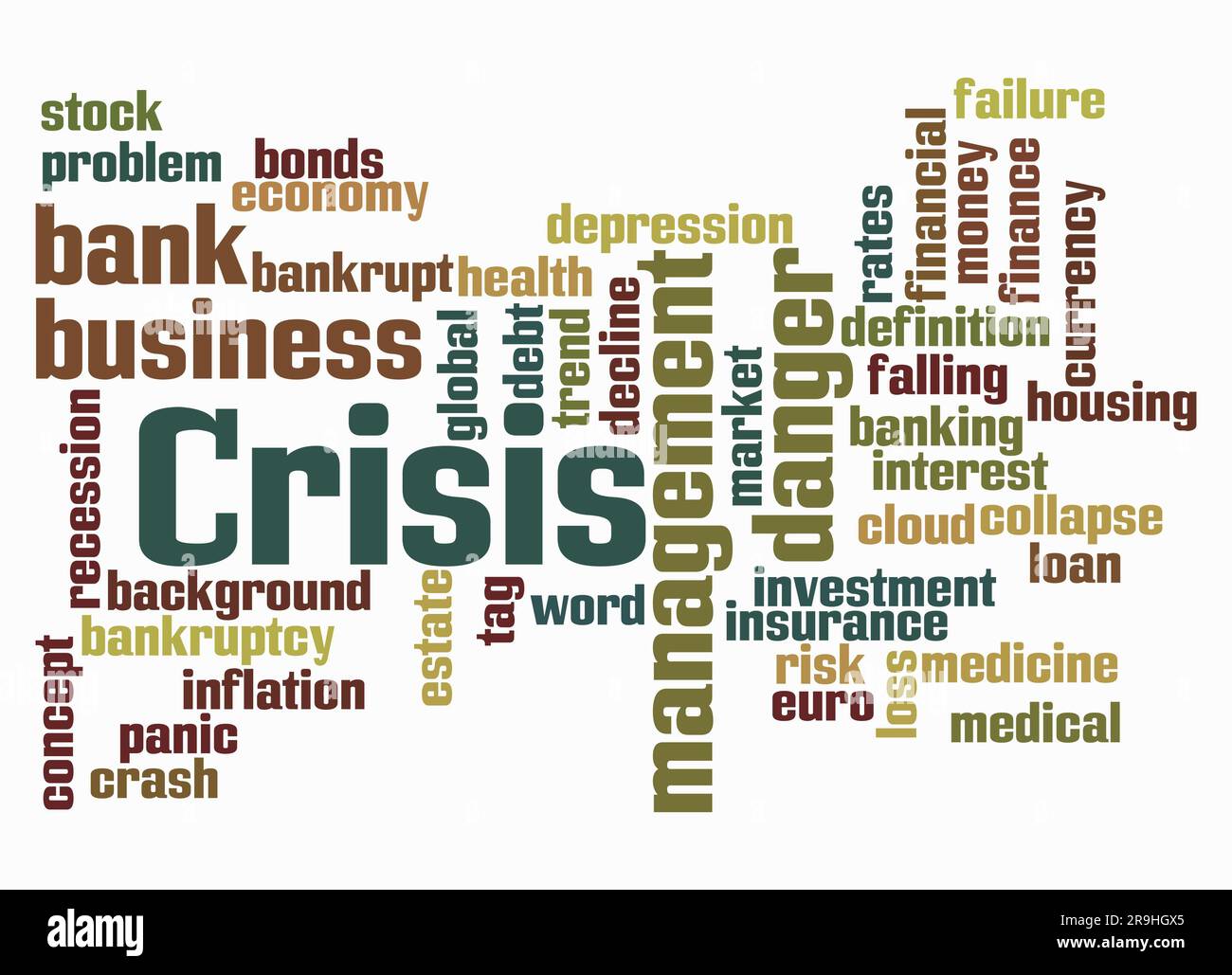 Word Cloud with CRISIS concept create with text only Stock Photo - Alamy