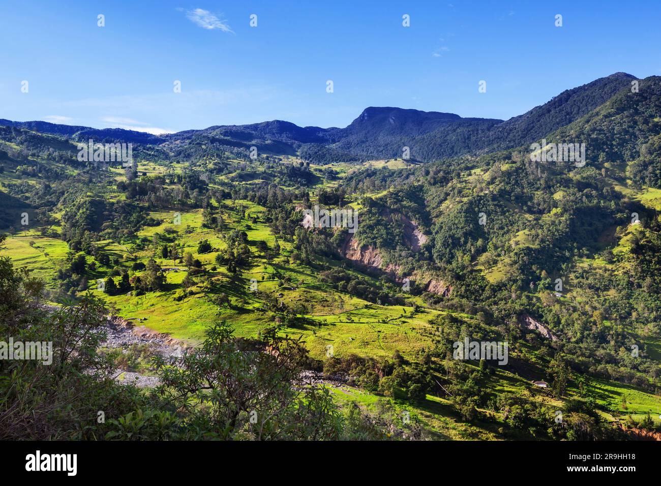 Rural landscapes in green colombian mountains Stock Photo - Alamy