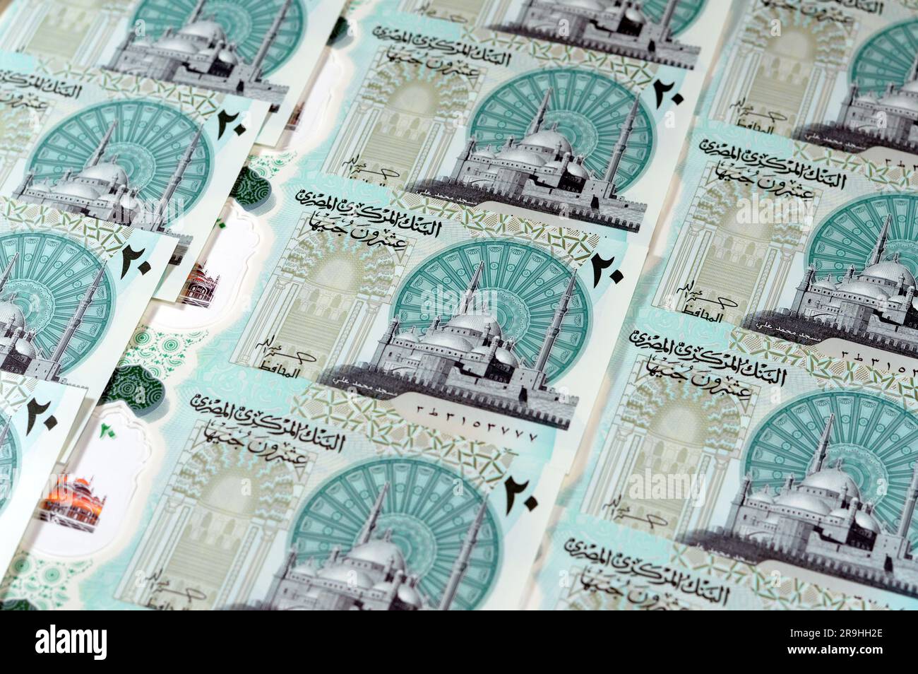 new Egyptian 20 EGP LE twenty polymer pounds cash money banknote bill ...