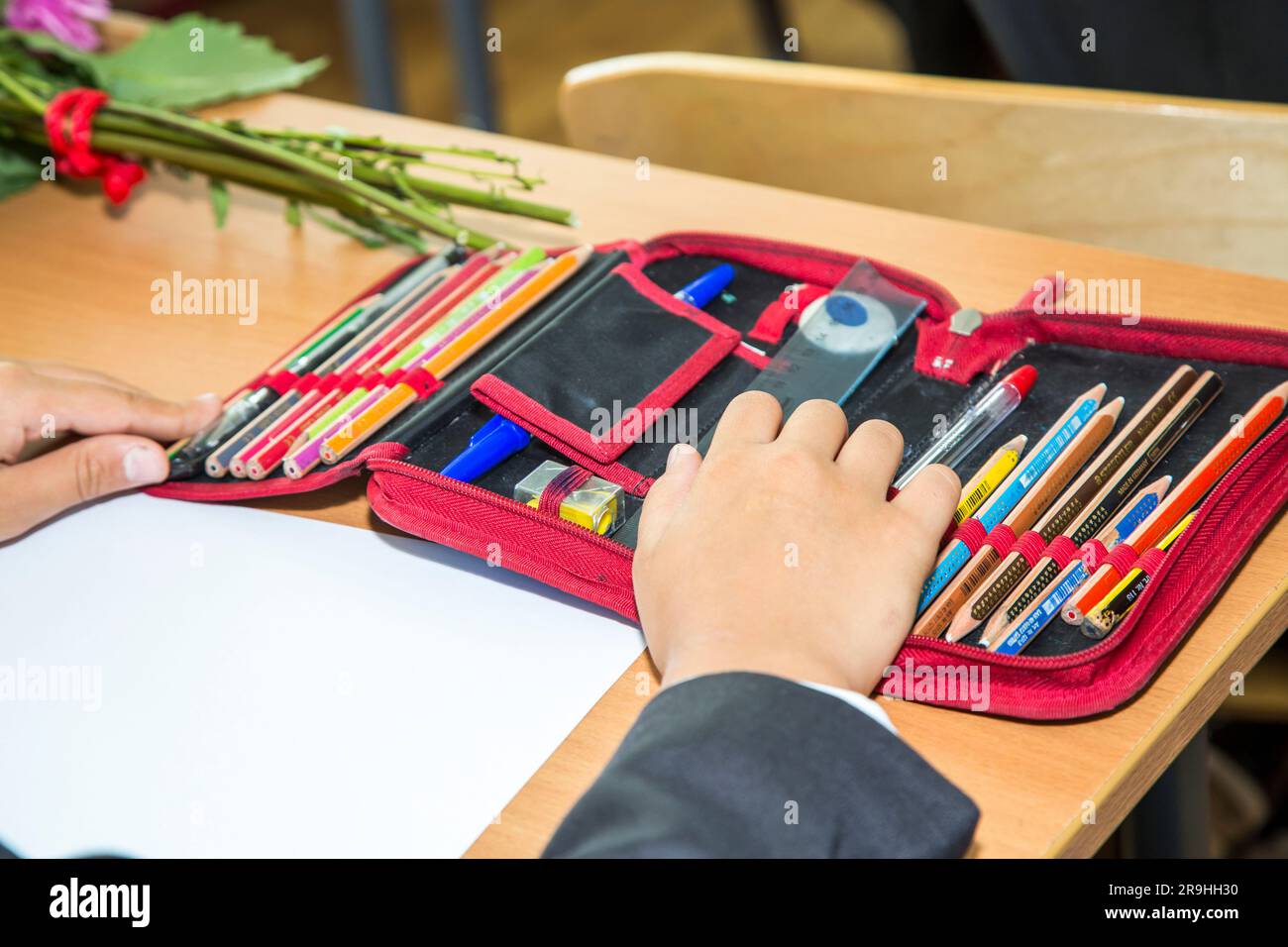 Back to school 1 September objects and elements for school Stock Photo ...