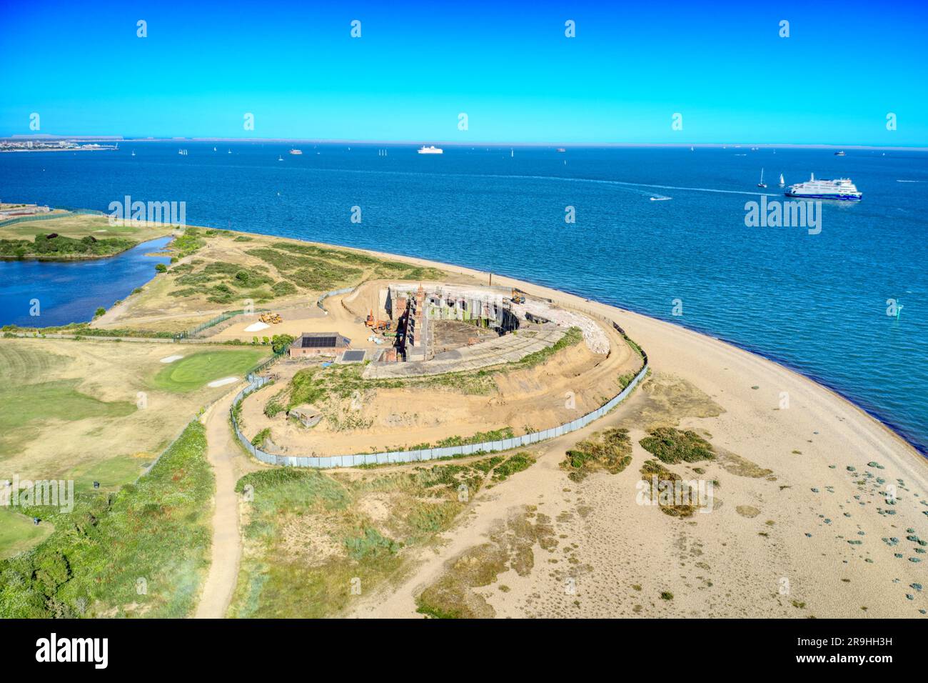 Fort Gilkicker a Palmerston Fort built between on the Eastern end of ...