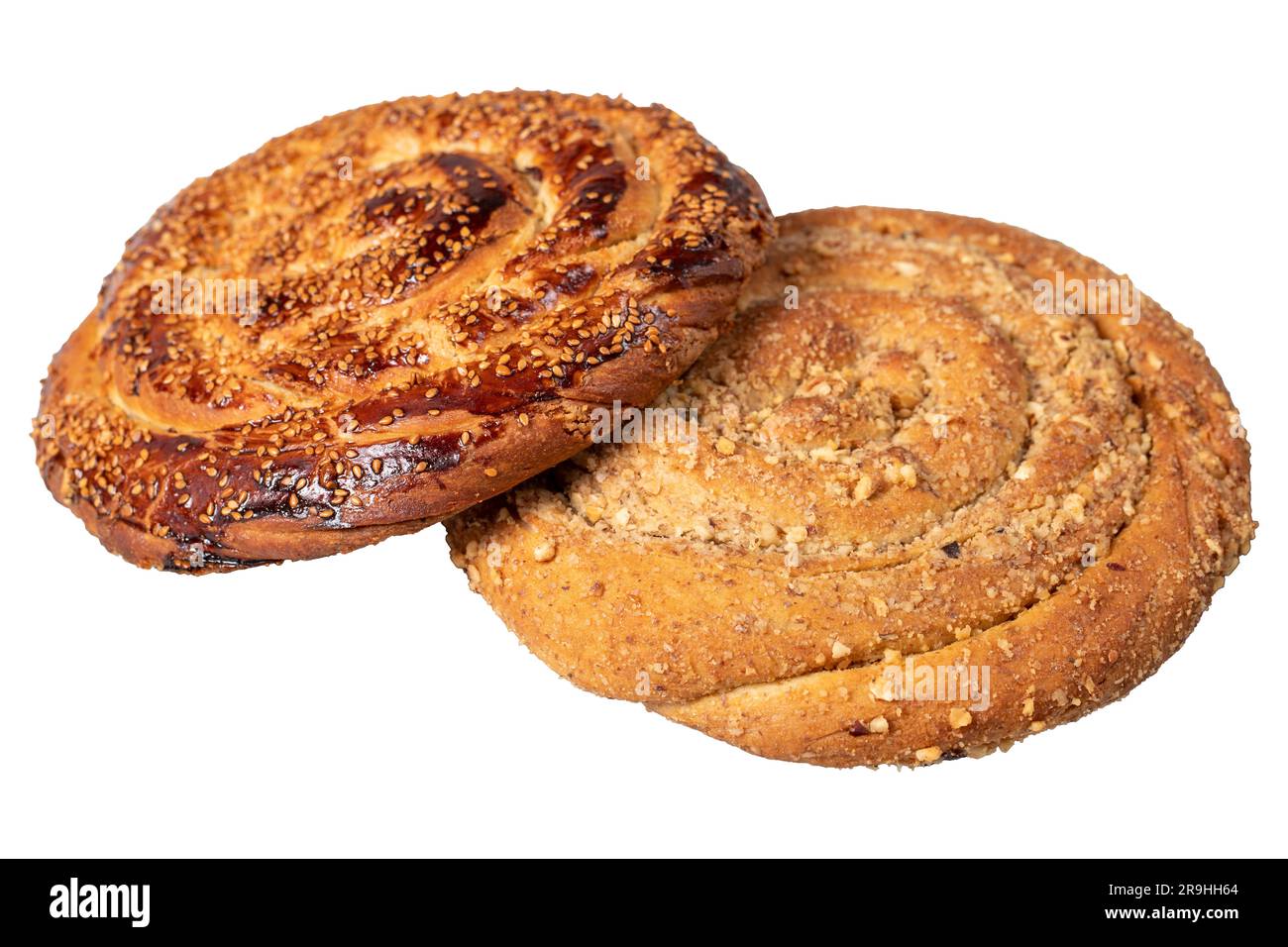 Poppy bread. Bread prepared with poppy isolated on white background ...