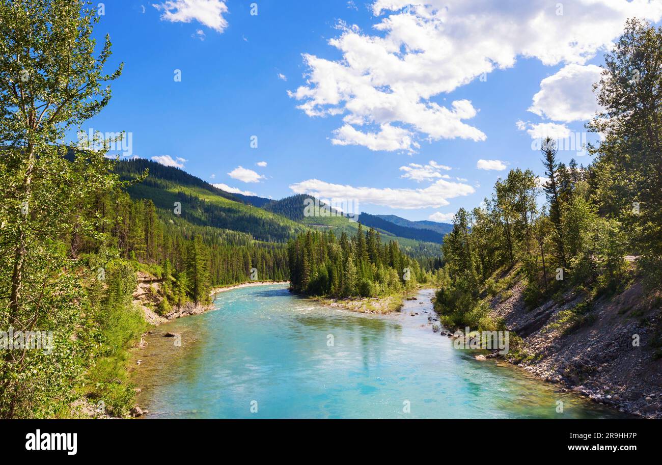 Beautiful mountains river in summer season, Canada Stock Photo - Alamy