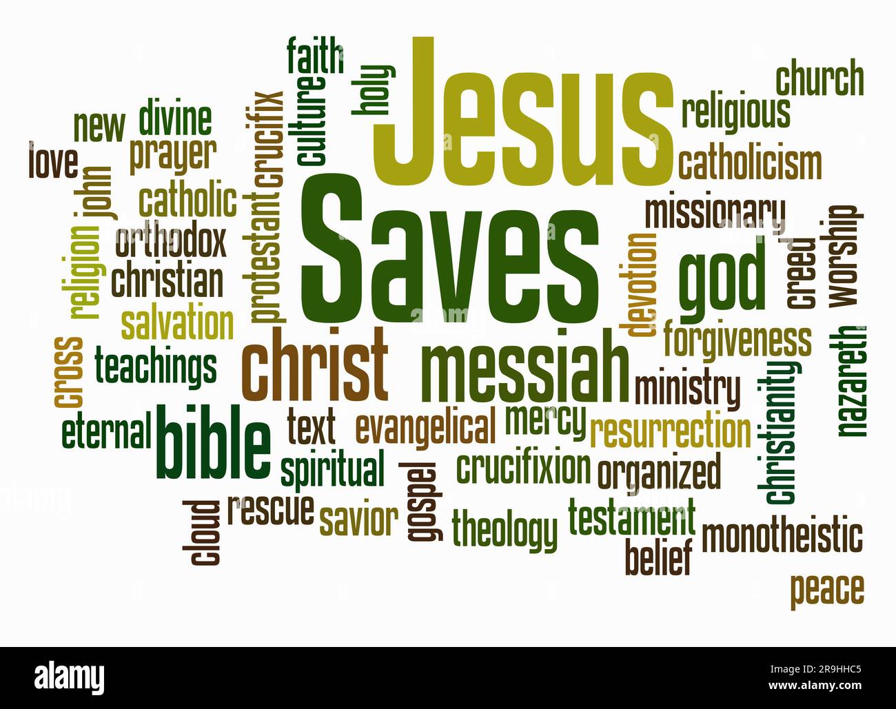 Word Cloud with JESUS SAVES concept create with text only Stock Photo ...