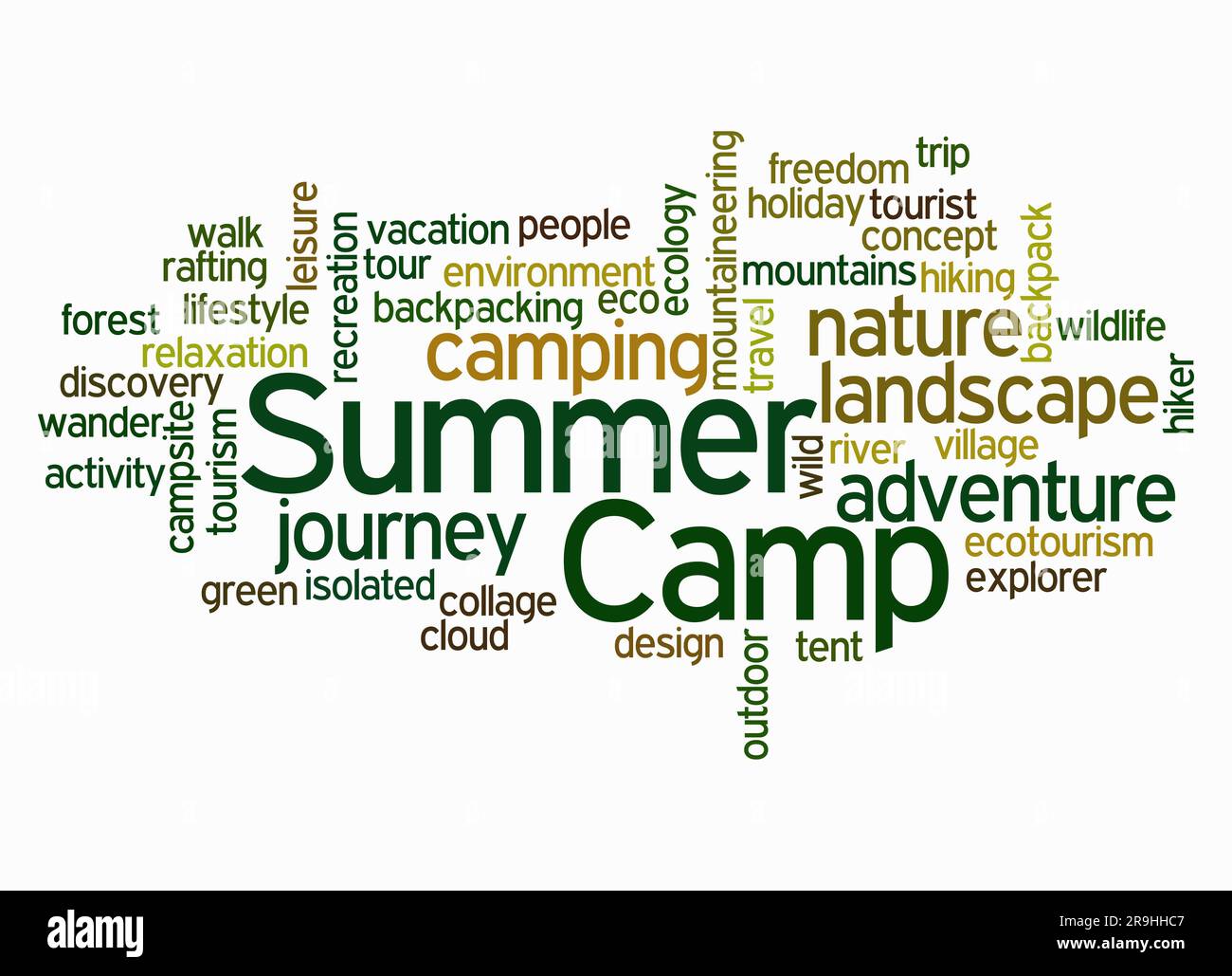 Word Cloud with SUMMER CAMP concept create with text only Stock Photo ...