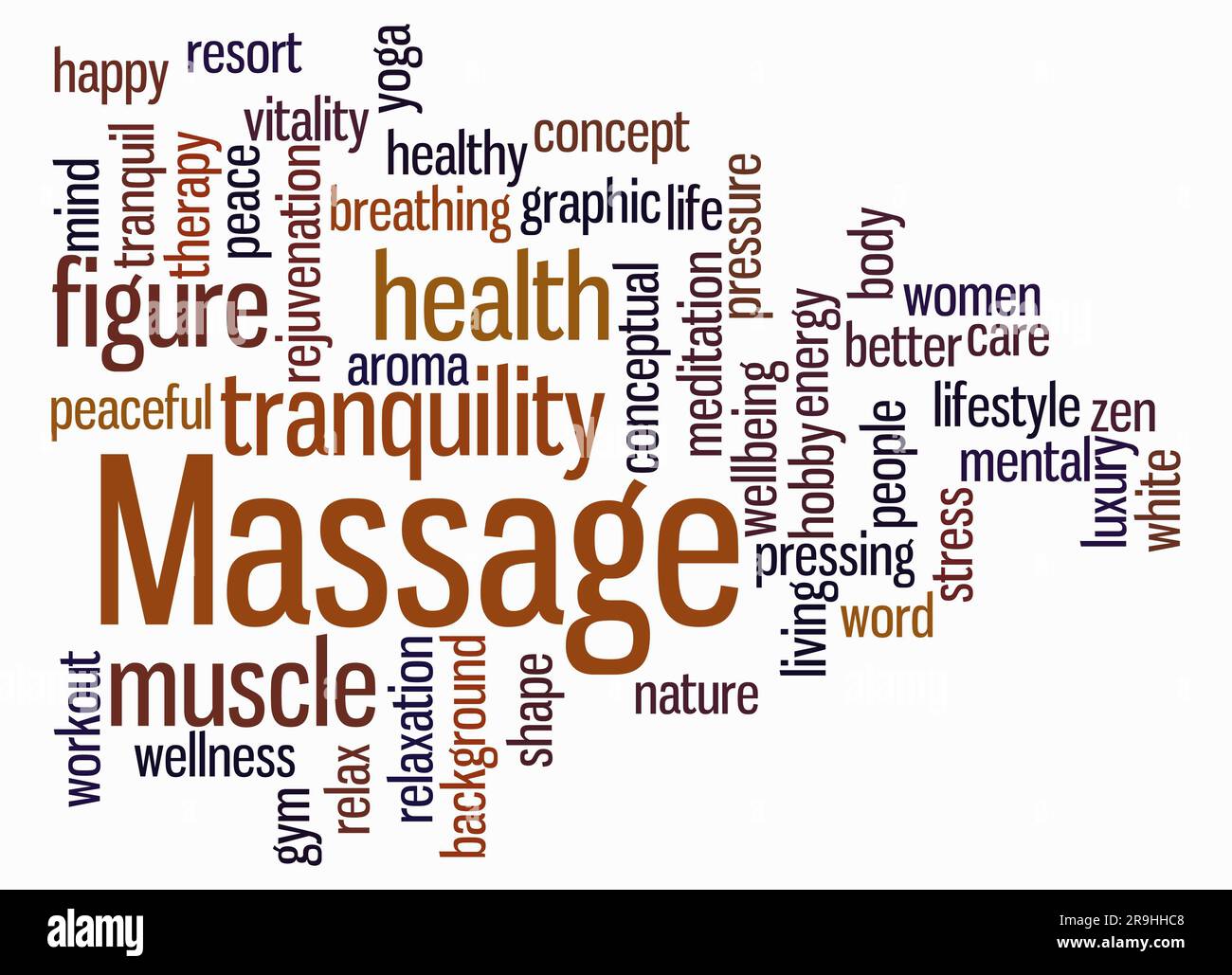 Word Cloud with MASSAGE concept create with text only Stock Photo - Alamy