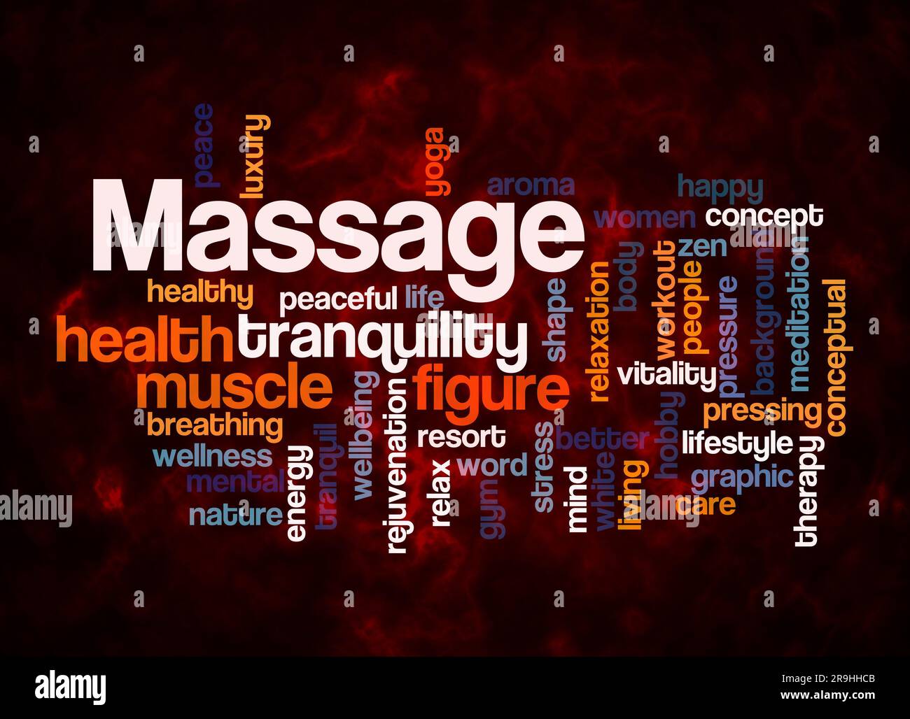 Word Cloud with MASSAGE concept create with text only Stock Photo - Alamy