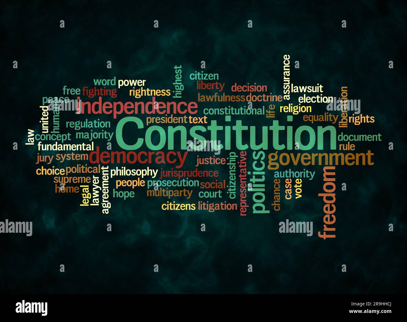 Word Cloud with CONSTITUTION concept create with text only Stock Photo ...