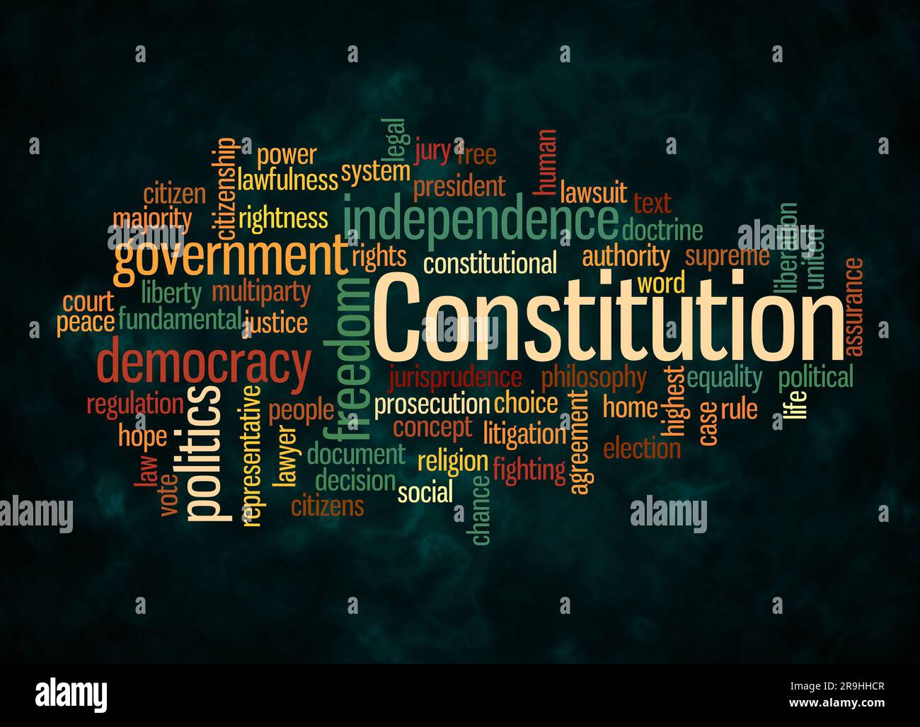 Word Cloud with CONSTITUTION concept create with text only Stock Photo ...