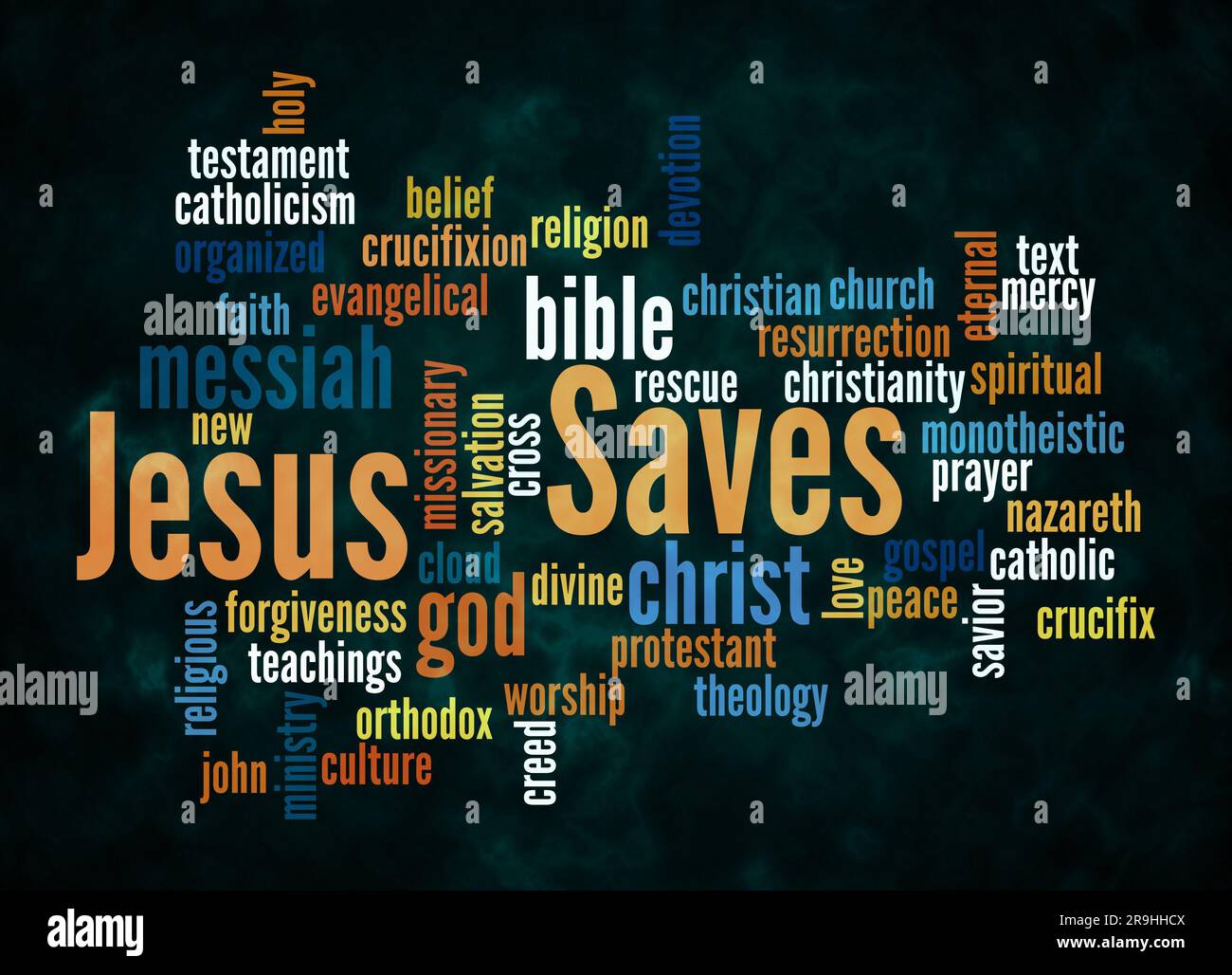 Word Cloud with JESUS SAVES concept create with text only Stock Photo ...