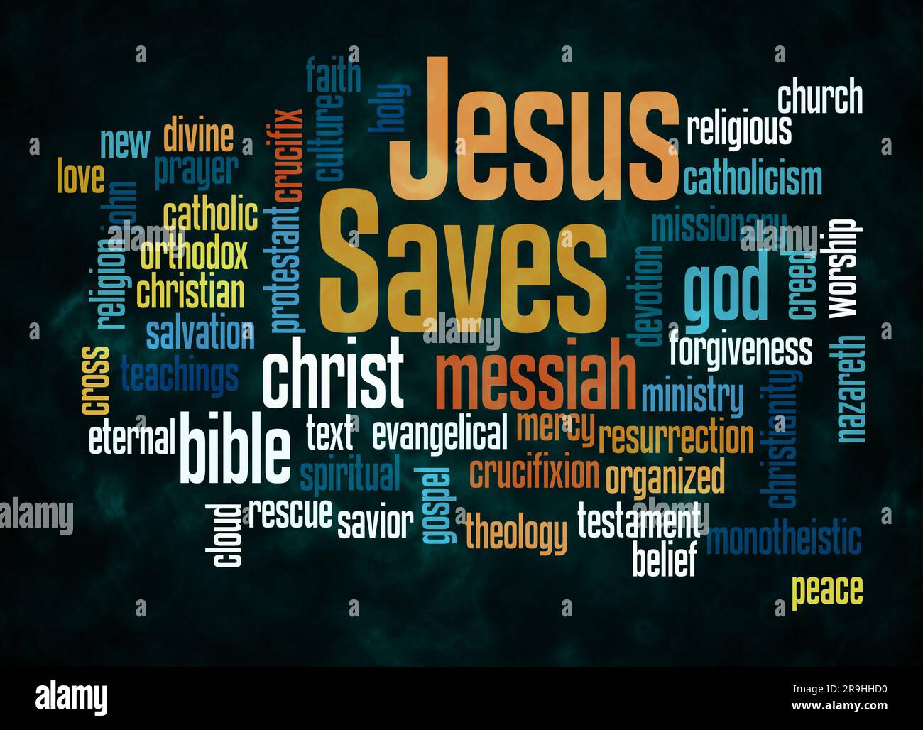 Word Cloud with JESUS SAVES concept create with text only Stock Photo ...