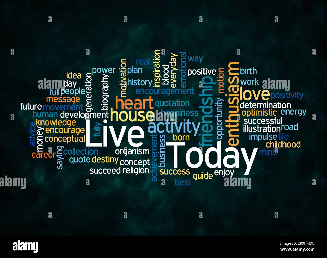 Word Cloud with LIVE TODAY concept create with text only Stock Photo ...