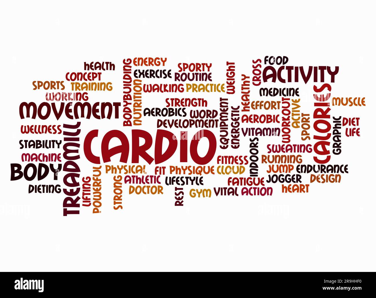 Word Cloud with CARDIO concept create with text only Stock Photo - Alamy