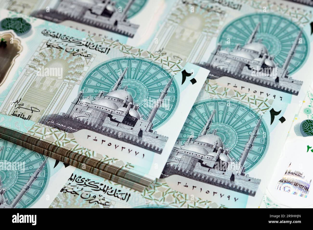 new Egyptian 20 EGP LE twenty polymer pounds cash money banknote bill ...