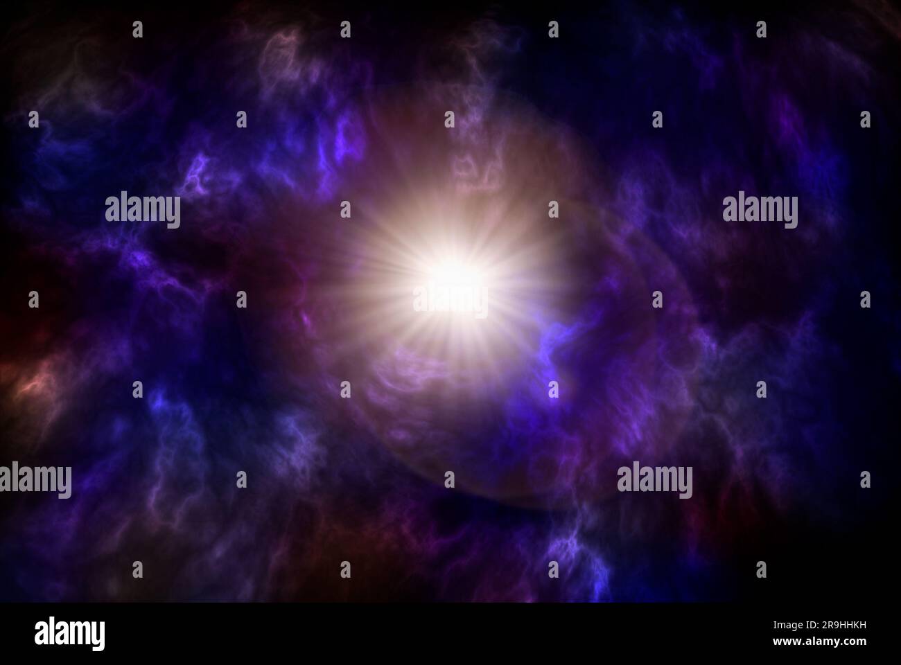 Beautiful abstract fantasy light in space. Fractal texture dark ...