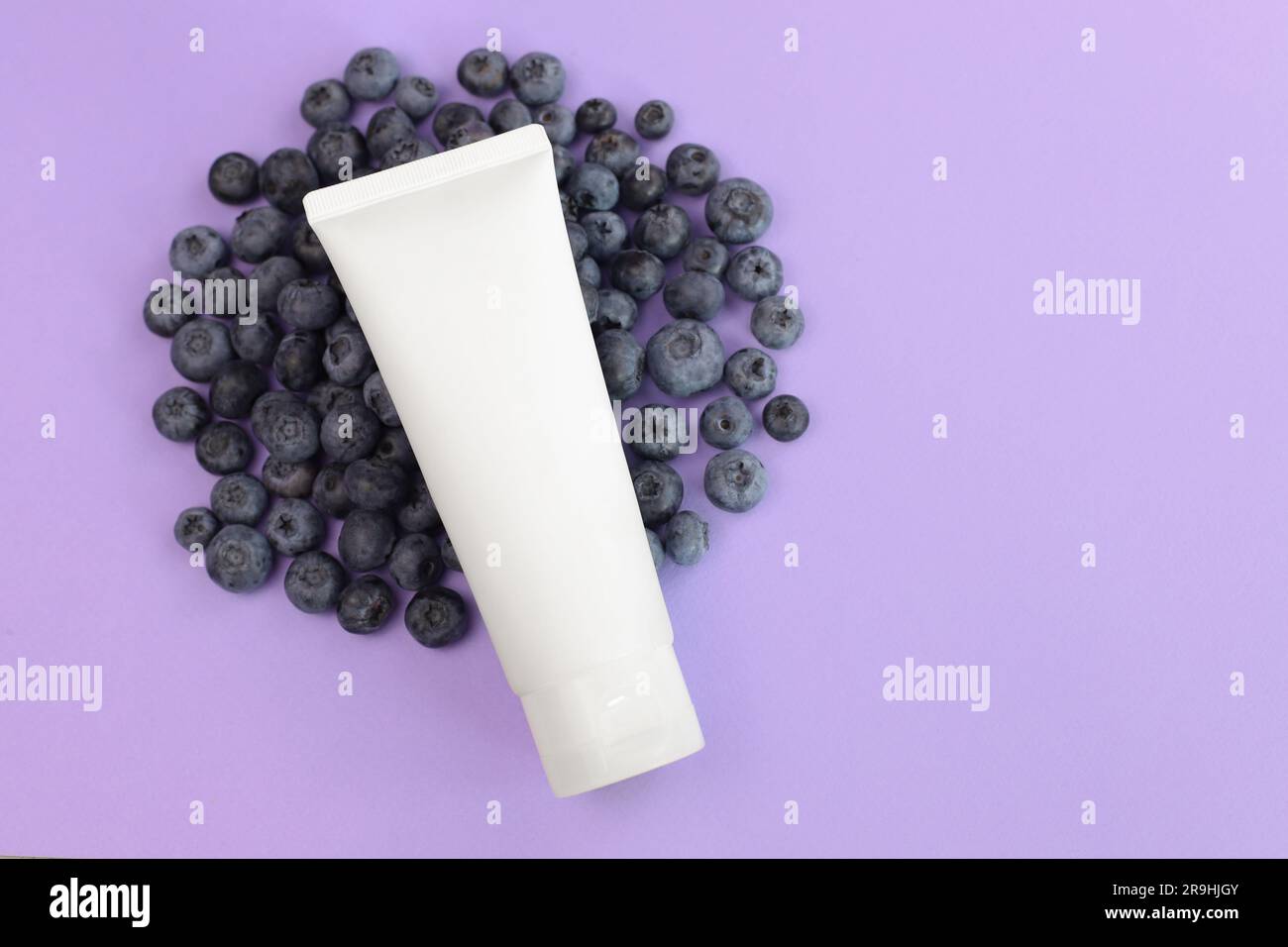 Mockup bottle for branding and label. Top front view of white squeeze ...