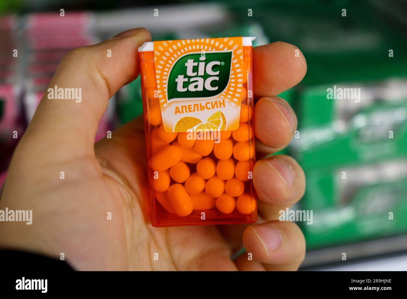 Tyumen, Russia-March 17, 2023: Tic Tac brand pastilles manufactured by ...