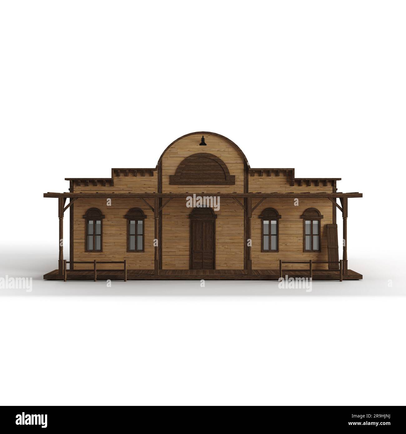 A 3D rendered scale model of a wild west style bar Stock Photo - Alamy