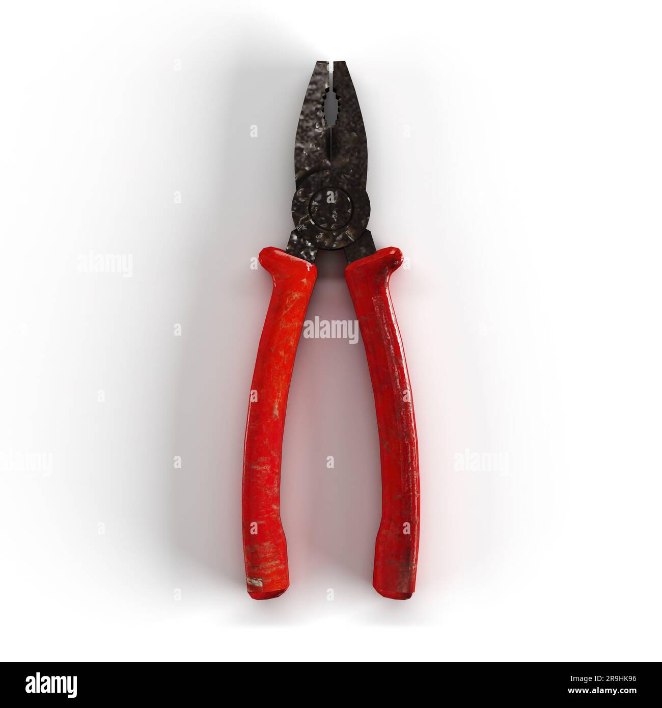 A 3D rendered scale model of red pliers Stock Photo - Alamy